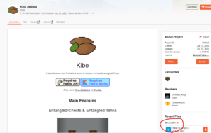 【1.19.2対応】痒い所に手が届く 便利系詰め合わせMOD Kibe Utilities【マイクラ Fabric】 - まいぺーすマインクラフト
