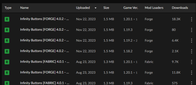 【1.19,1.20】隠しボタンやら緊急ボタンやらを追加 Infinity Buttons【マイクラMOD】 - まいぺーすマインクラフト