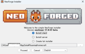 NeoForge 1.21.x 導入方法 - まいぺーすマインクラフト