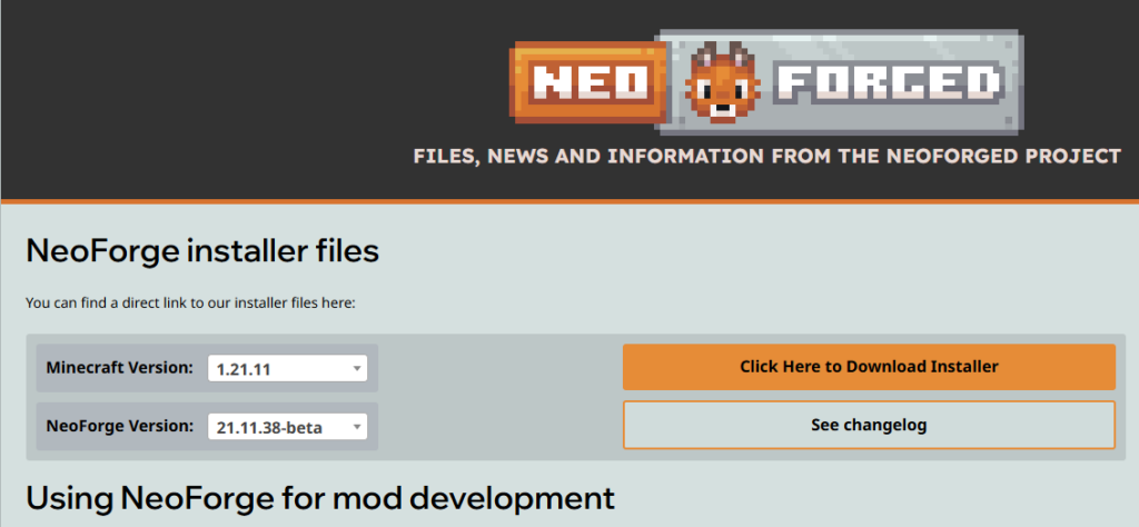 NeoForge 1.21.x 導入方法 - まいぺーすマインクラフト